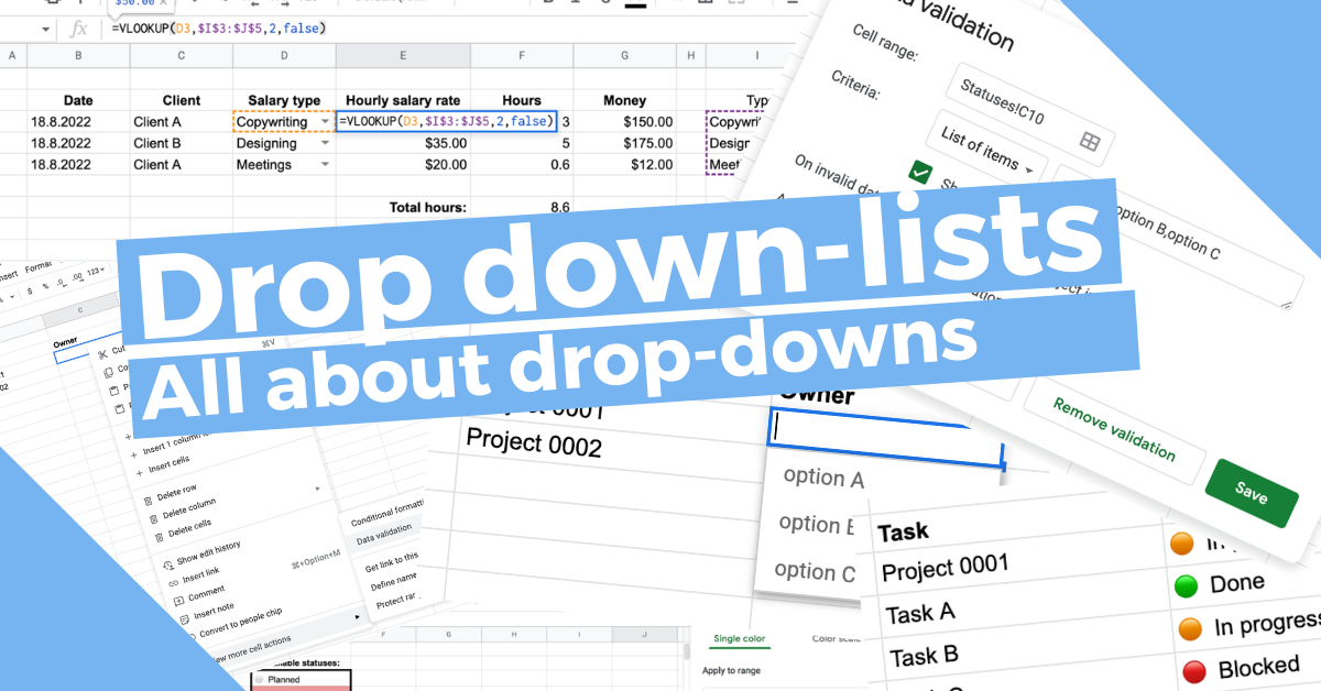 Drop-down list in Google Sheets - Sheets For Corporate