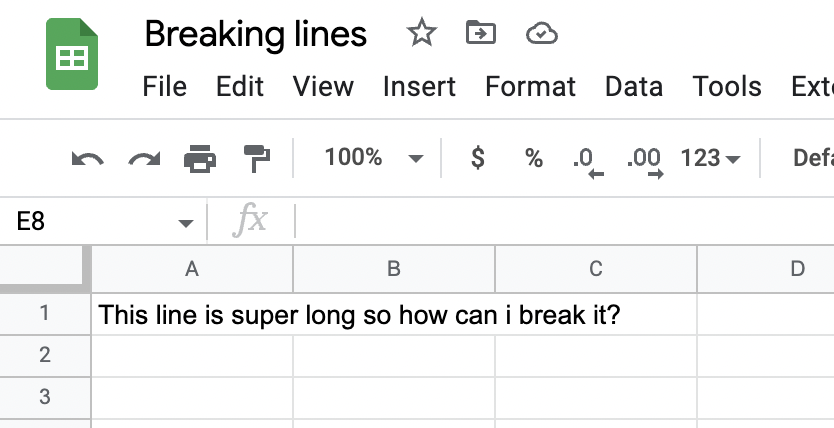 How to break lines in Google Sheets? - Sheets For Corporate